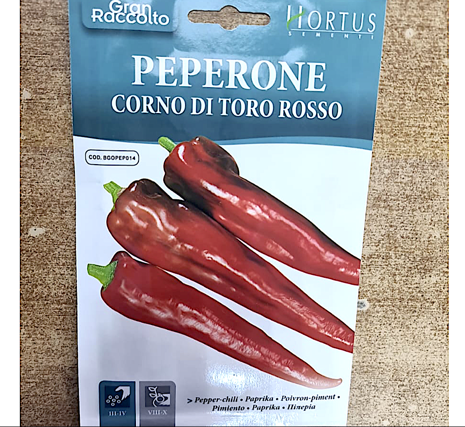 Peperone Vegetable Seeds "Corno di Toro Rosso" by Hortus – Cacti
