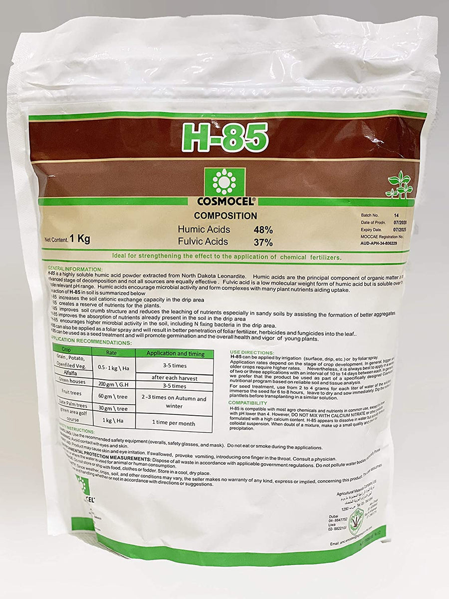 COSMOCEL® H85 Humic Acid Hydrosoluble Powder Fertilizer 1Kg – Cacti